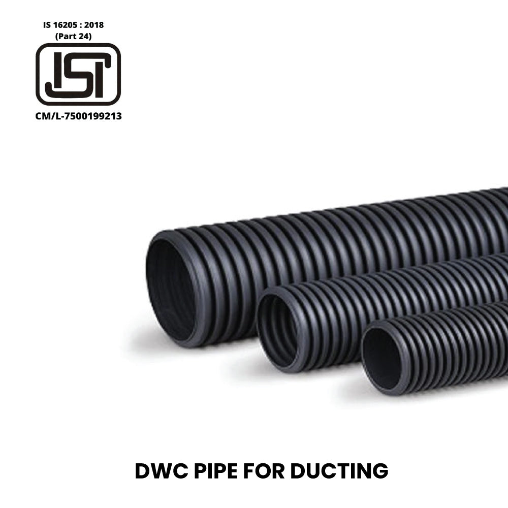 Uv stabilised hdpe dwc pipe, black dwc hdpe pipes, double wall corruga
